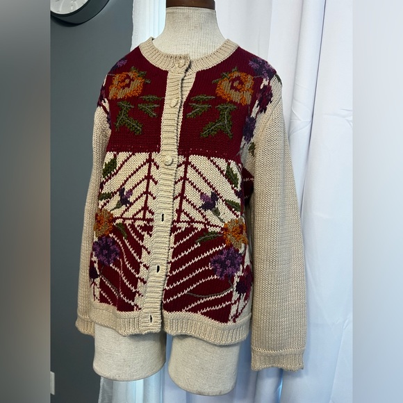 david Loren | Sweaters | Vintage Womens Multicolor 9s 00s Cardigan Knit ...
